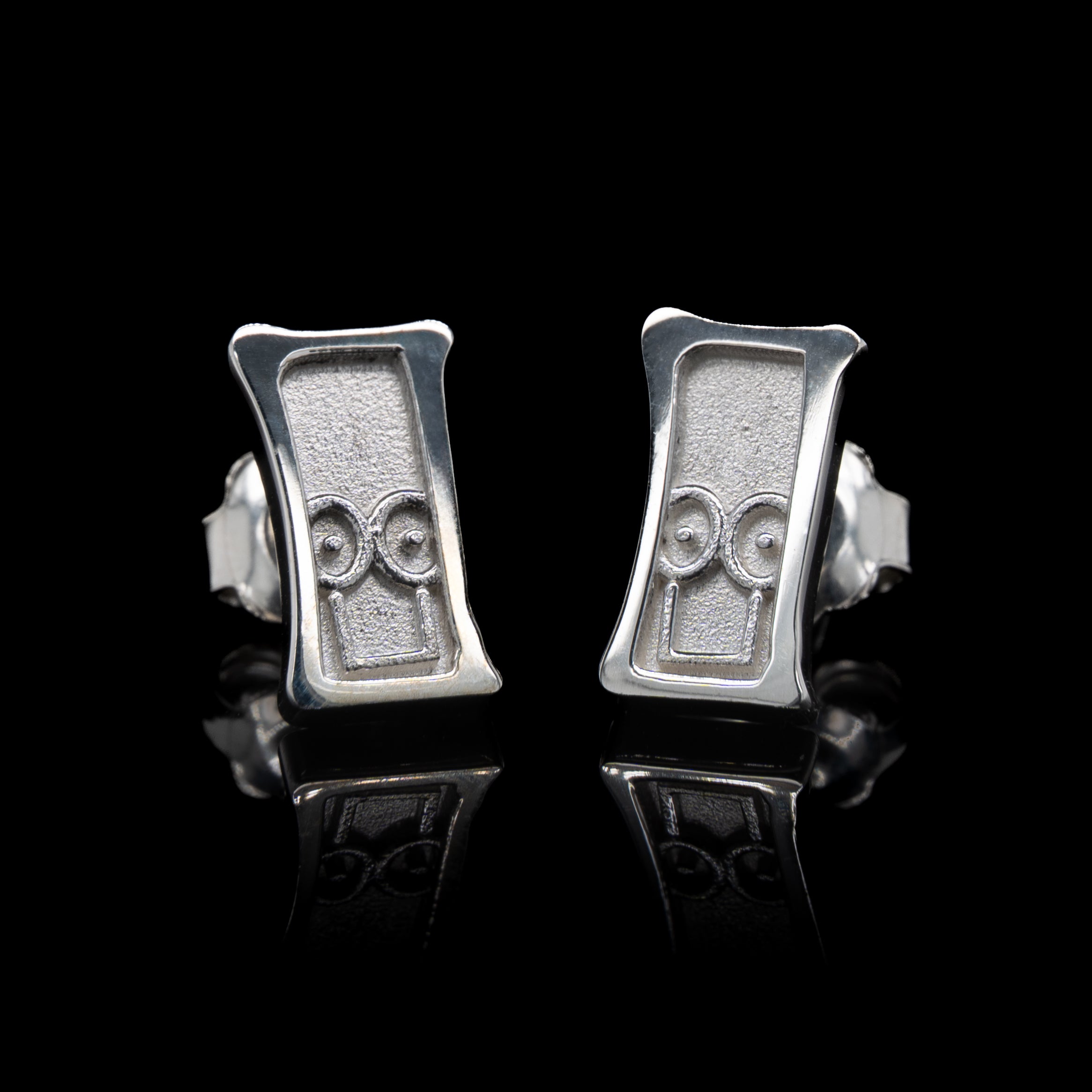 Everyman Smile Studs in Silver – Charlotte Cornelius